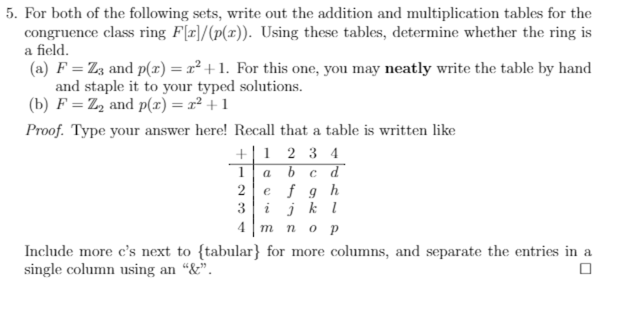 For both of the following sots, write out the | Chegg.com