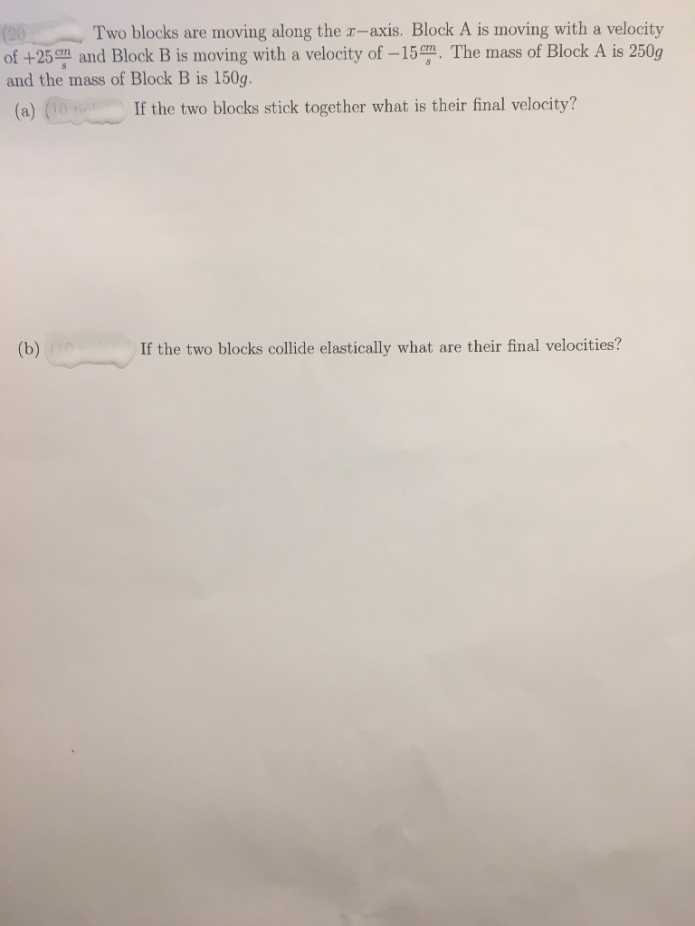 Solved Two blocks are moving along the r-axis. Block A is | Chegg.com