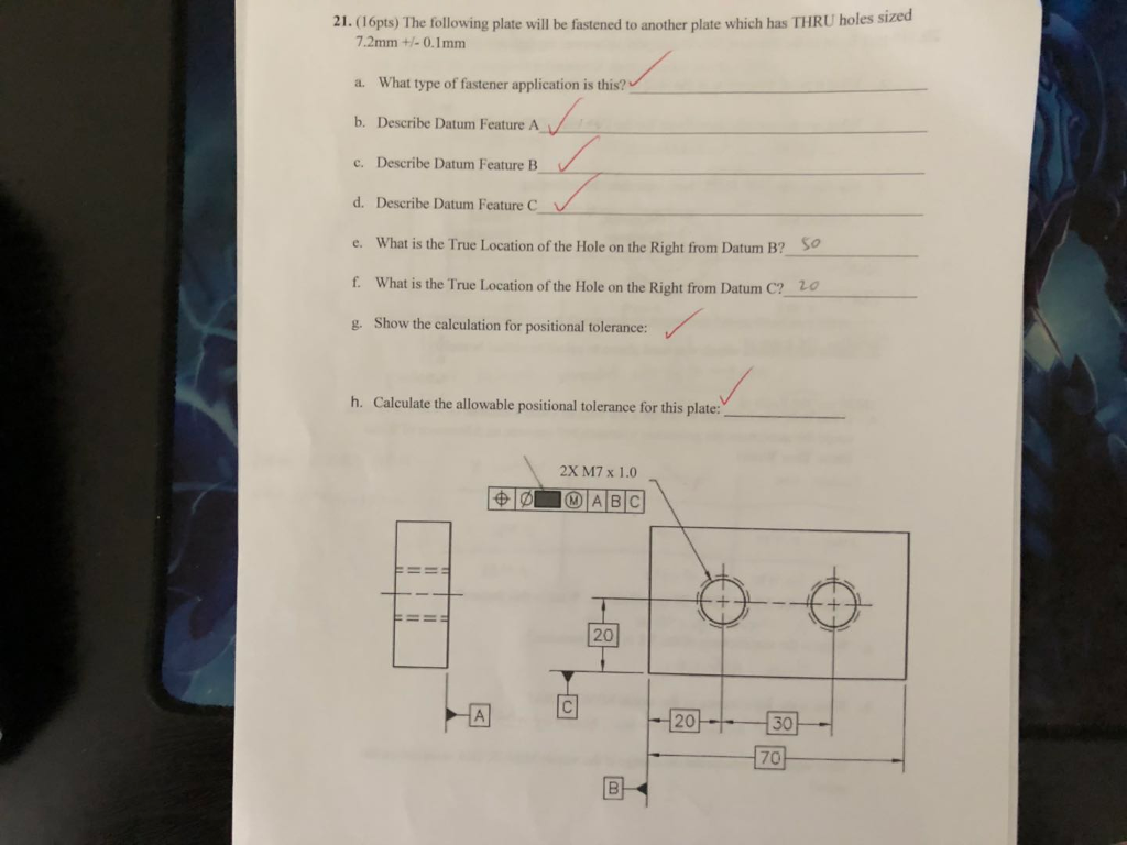 21. (lópts) The following plate will be fastened to | Chegg.com