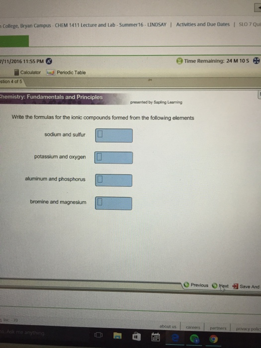 Solved write the formulas for the ionic compounds formed | Chegg.com