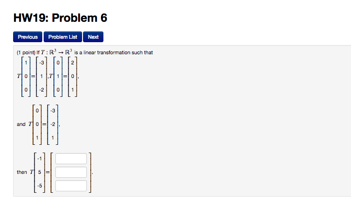Solved HW19: Problem 6 Previous Problem List Next (1 point) | Chegg.com