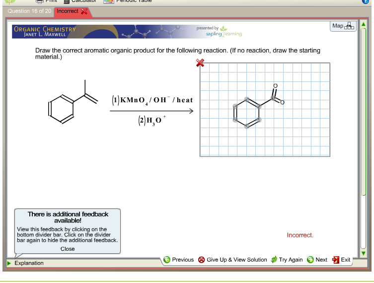 Solved Draw The Correct Aromatic Organic Product For