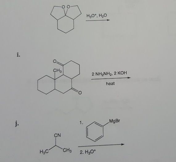 Solved H30+, H20 CH3 2 NH2NH2, 2 KOH heat MgBr CN H3C | Chegg.com