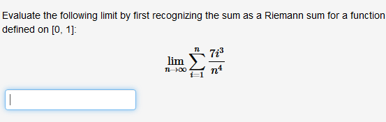 Solved Evaluate the following limit by first recognizing the | Chegg.com