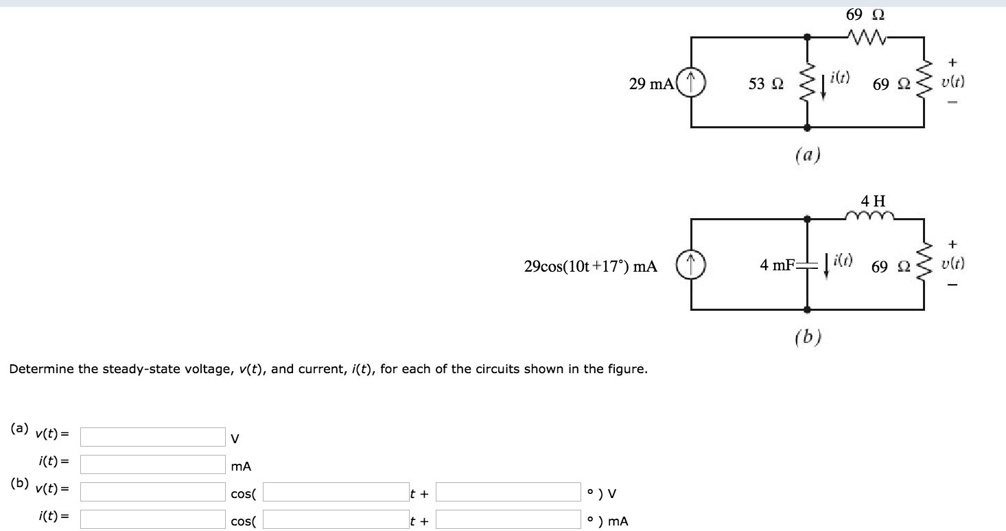 Solved Determine The Steady State Voltage V T And