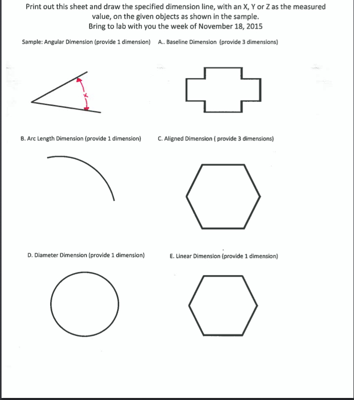 Print out this sheet and draw the specified dimension | Chegg.com