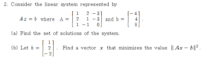 Solved linear algebra (set of solutions) (a) is easy... | Chegg.com