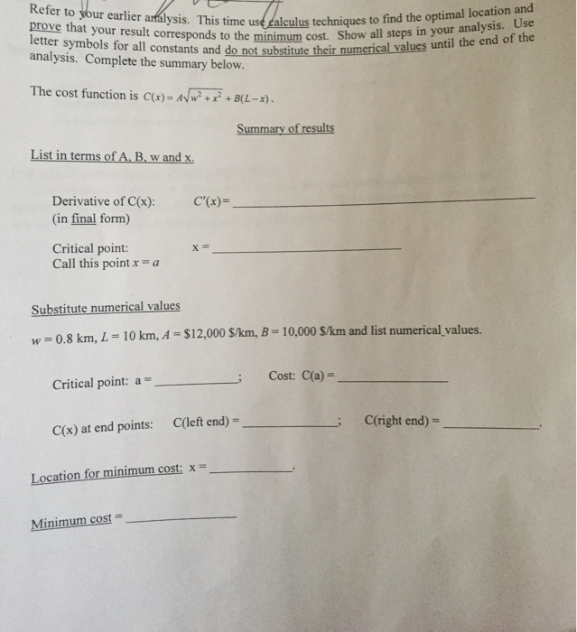 Solved Refer to your earliest. This time use calculus | Chegg.com