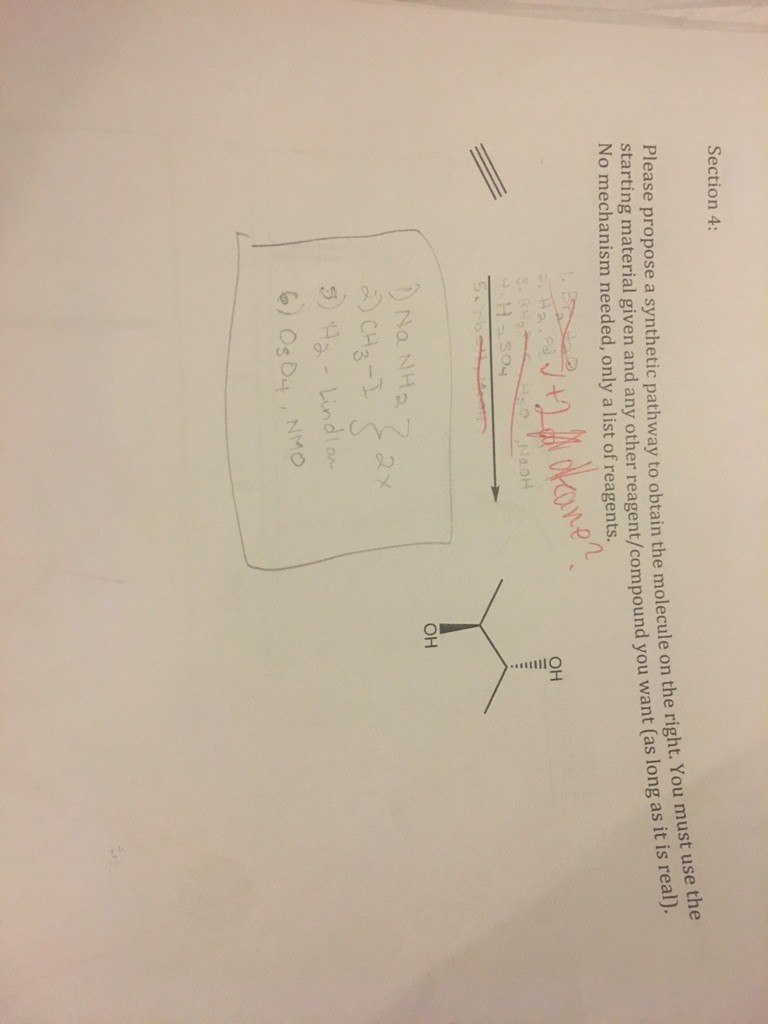 Solved Section 4: Please propose a synthetic pathway to | Chegg.com