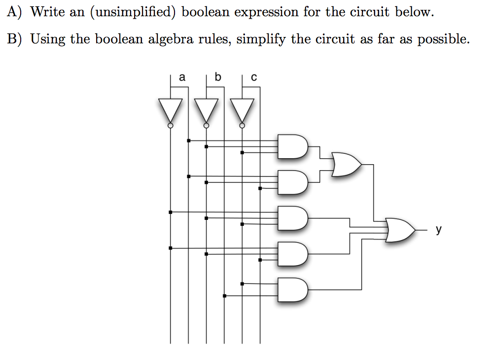 Solved Write An Unsimplified Boolean Expression For The