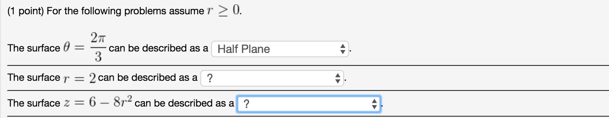 Solved For the following problems assume r Greater than or | Chegg.com