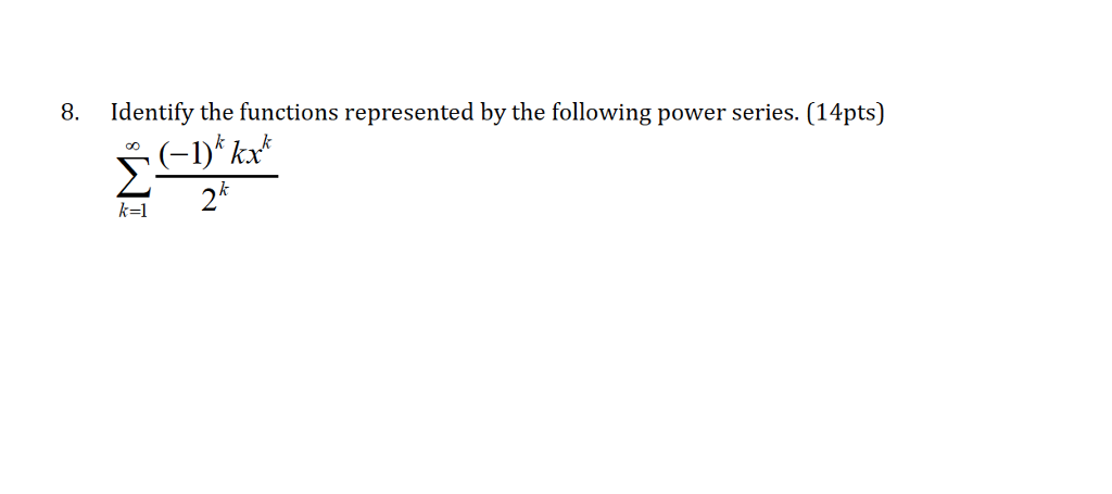 Solved Identify the functions represented by the following | Chegg.com