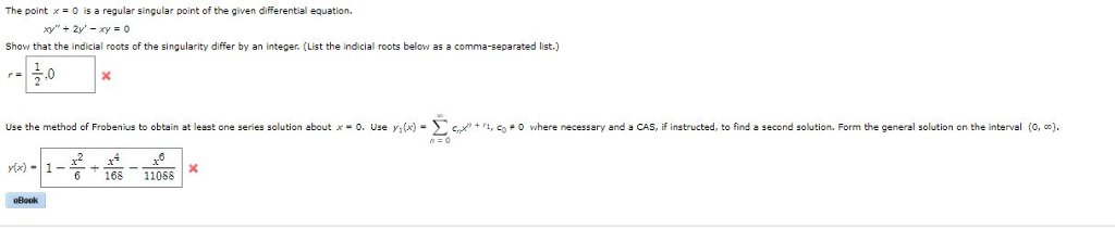 Solved The point x = 0 is a regular singular point of the | Chegg.com