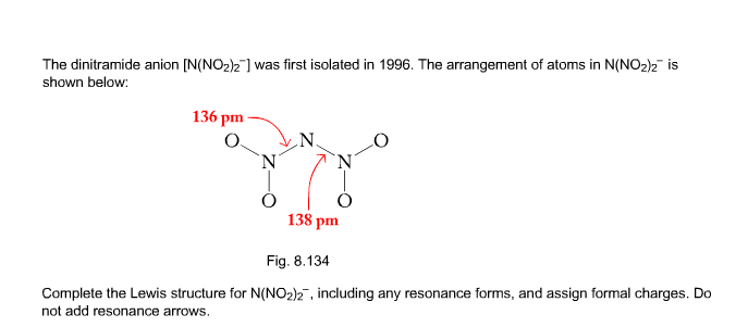 Solved The dinitramide anion [N(No_2)_2] was first isolated | Chegg.com