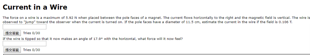 Solved Current in a Wire The force on a wire is a maximum of | Chegg.com