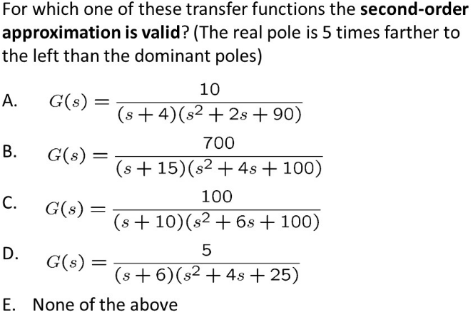 Solved For Which One Of These Transfer Functions The