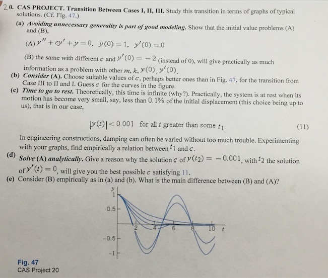 CAS PROJECT. Transition Between Cases I, II, III. | Chegg.com