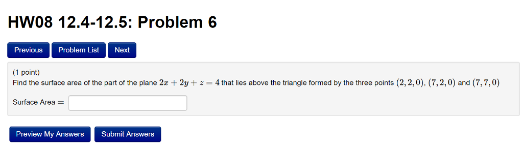 Solved HW08 12.4-12.5: Problem 6 PreviouS Problem List Next | Chegg.com