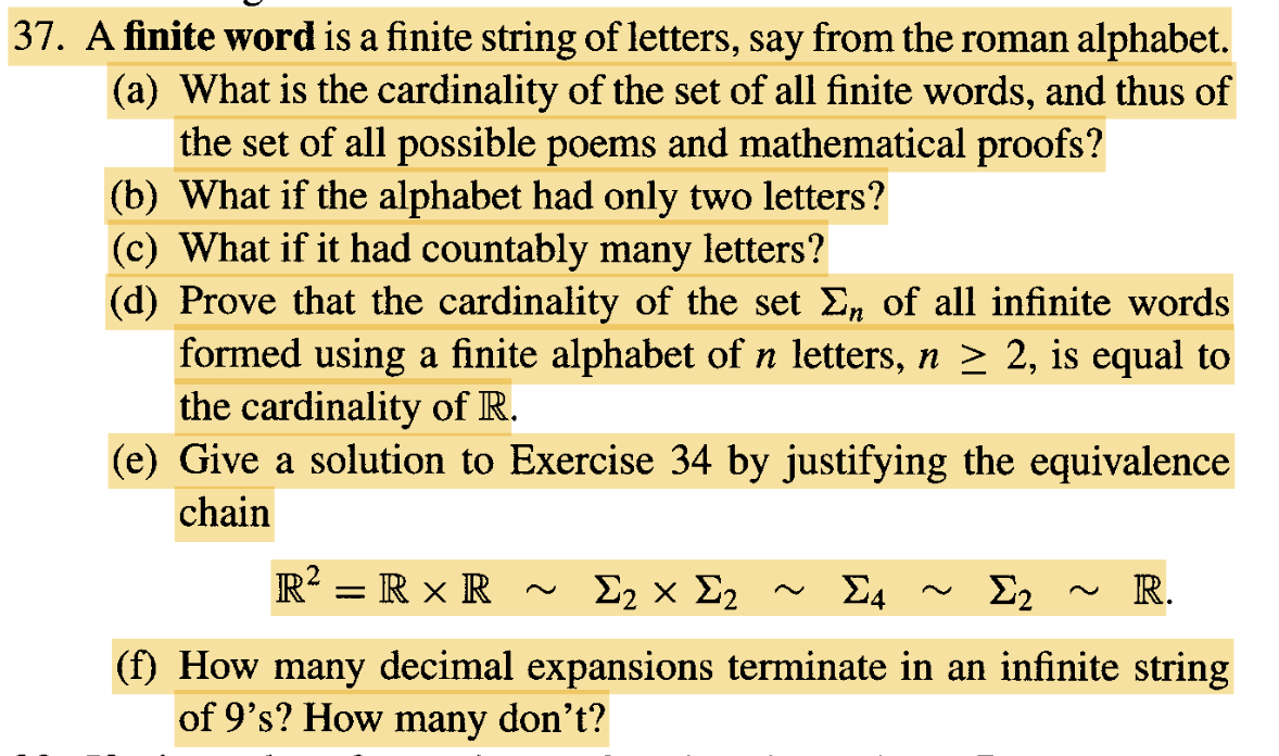 Solved A finite word is a finite string of letters, say from | Chegg.com
