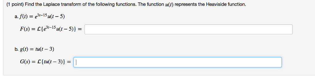 Solved Find the Laplace transform of the following | Chegg.com