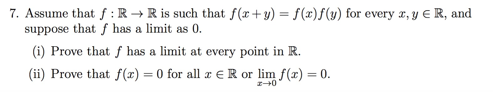 Solved Assume that f: R rightarrow R is such that f(x + y) = | Chegg.com