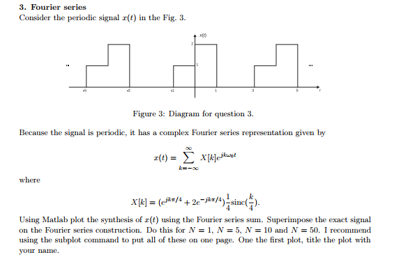 Solved 3. Fourier series Consider the periodic signal r(t) | Chegg.com