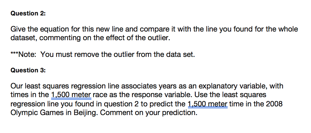 Solved Fitted Line Plot for Linear Model 280 270 260 250 E | Chegg.com