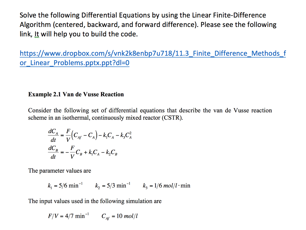 Solved Solve the following Differential Equations by using | Chegg.com