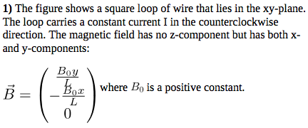 Solved The loop carries a constant uhe 1) The figure shows a | Chegg.com