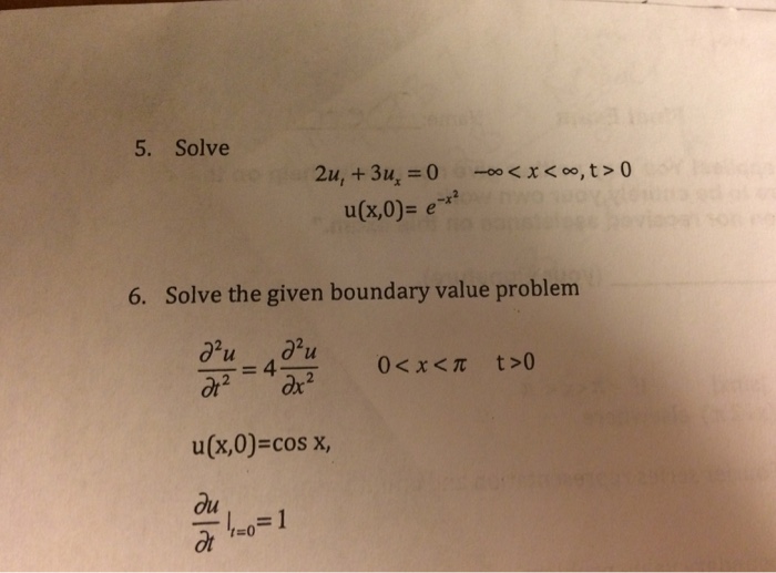 Solved Solve 2u_t + 3u_x = 0 -infinity