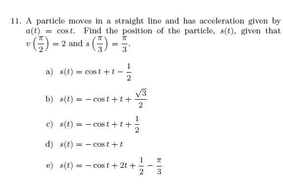 Solved A particle moves in a straight line and has | Chegg.com