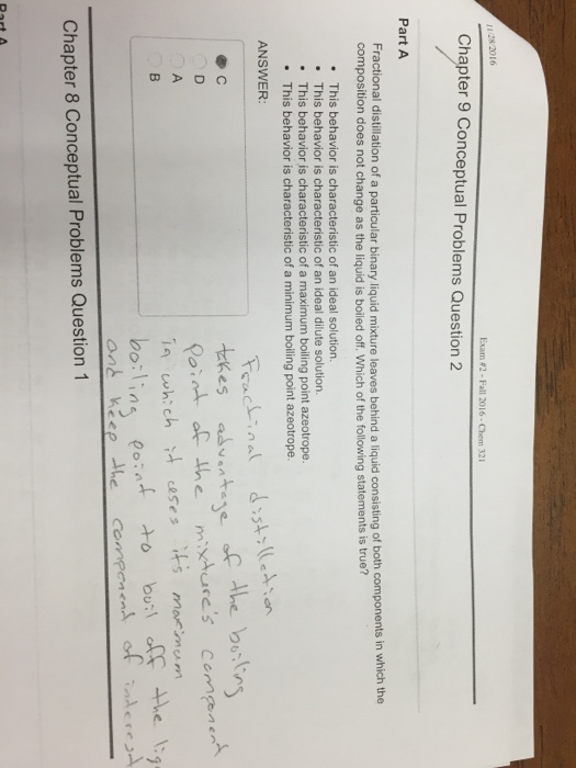 Solved Fractional distillation of a particular binary liquid | Chegg.com