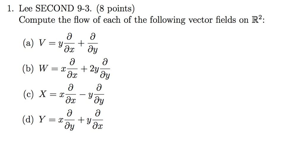 Solved 1. Lee SECOND 9-3. (8 points) Compute the flow of | Chegg.com