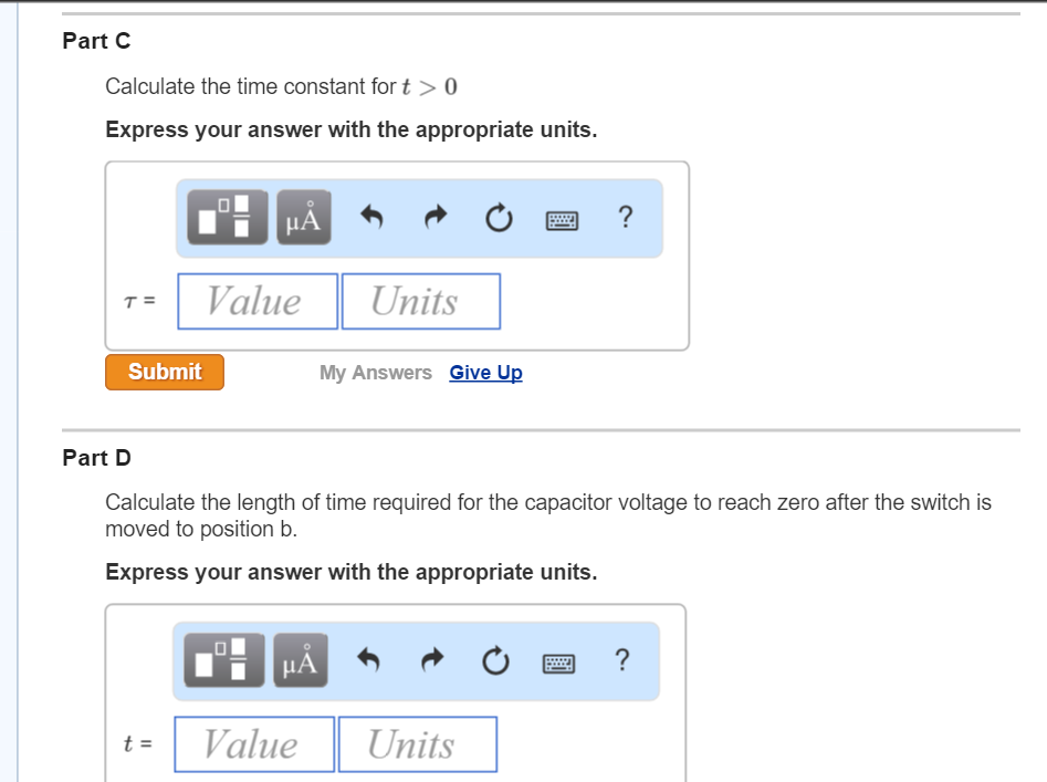 Solved Problem 7.56 Part A Calculate the initial voltage on | Chegg.com