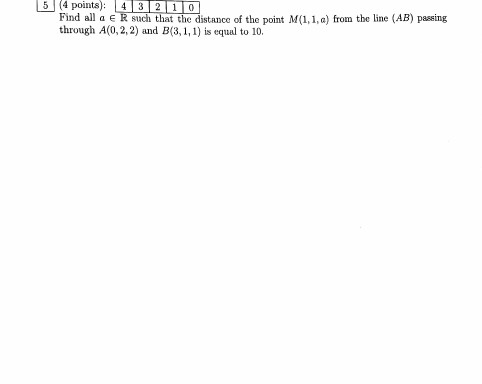 Solved Find all a R such that the distance of the point | Chegg.com