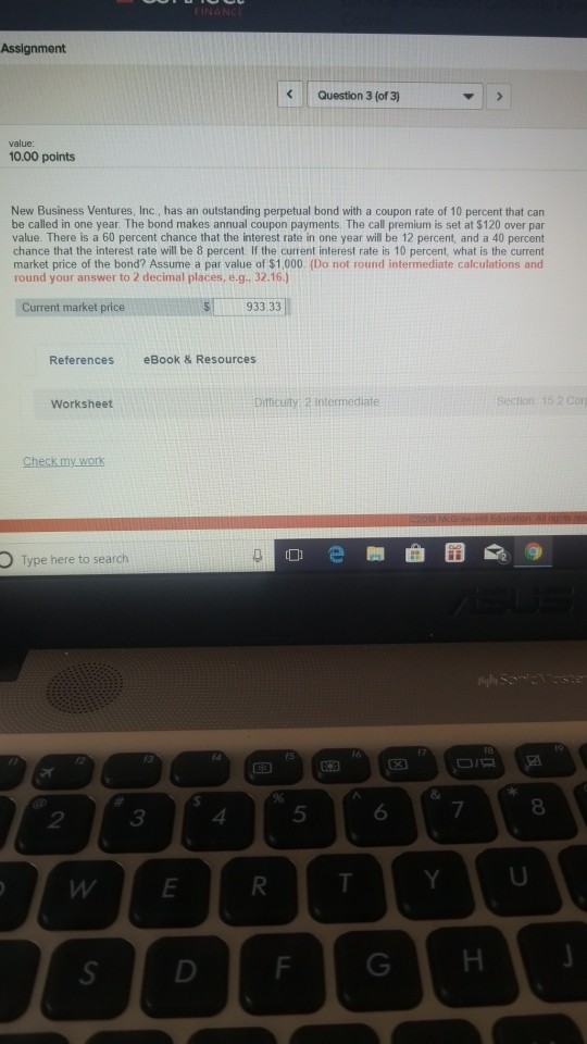 Solved Assignment KQuestion 3 (of 3) 10.00 points New | Chegg.com