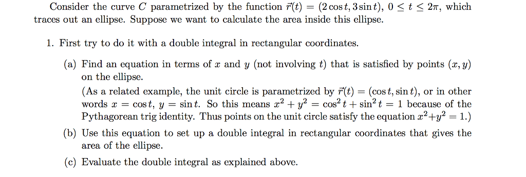 Solved Consider The Curve C Parametrized By The Function R
