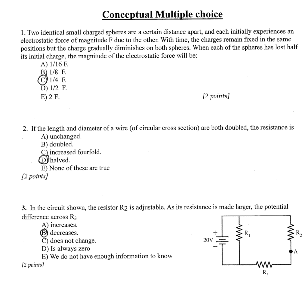 Solved Conceptual Multiple choice 1. Two identical small | Chegg.com