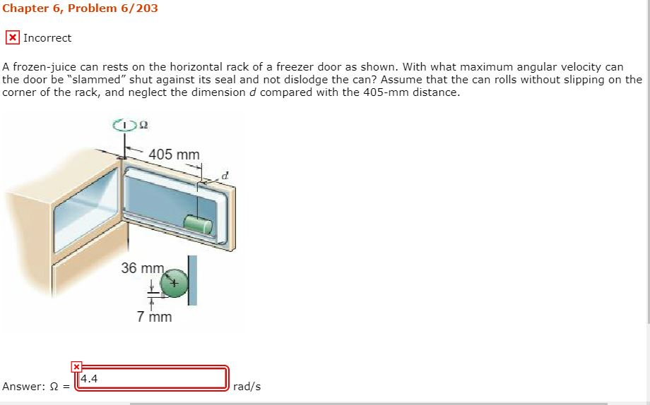 Solved Chapter 6, Problem 6/203 R] Incorrect A frozen-juice | Chegg.com