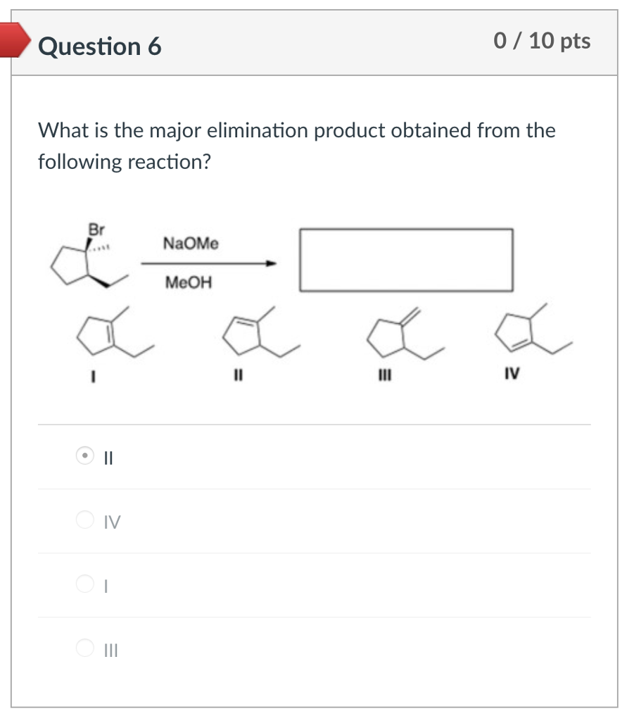 Solved Question 6 0/10 pts What is the major elimination | Chegg.com Solved Question 6 0/10 pts What is the major elimination | Chegg.com