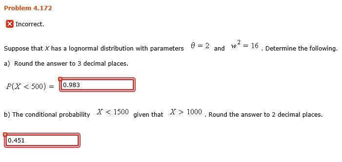Solved Problem 4.172 Incorrect. Suppose that X has a | Chegg.com