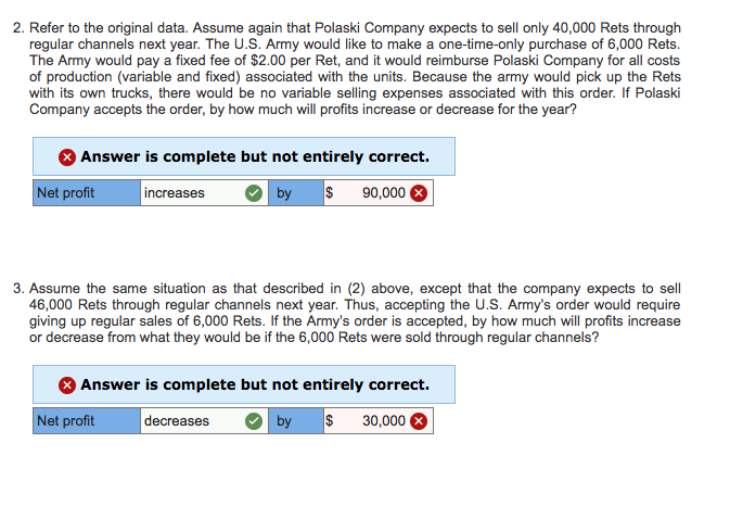 Solved Problem 10-22A Accept or Reject a Special Order | Chegg.com