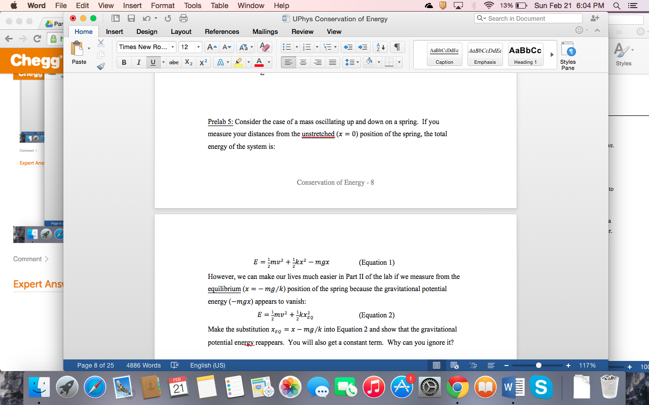 Solved Consider the case of a mass oscillating up and down | Chegg.com