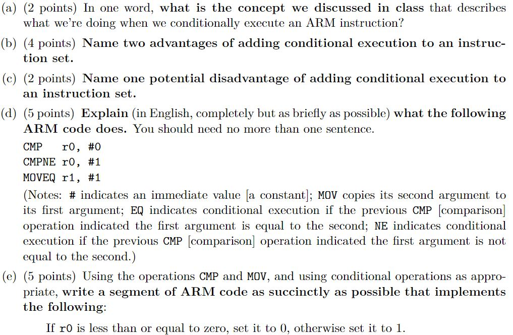 The ARMv7-M instruction set has a feature called | Chegg.com