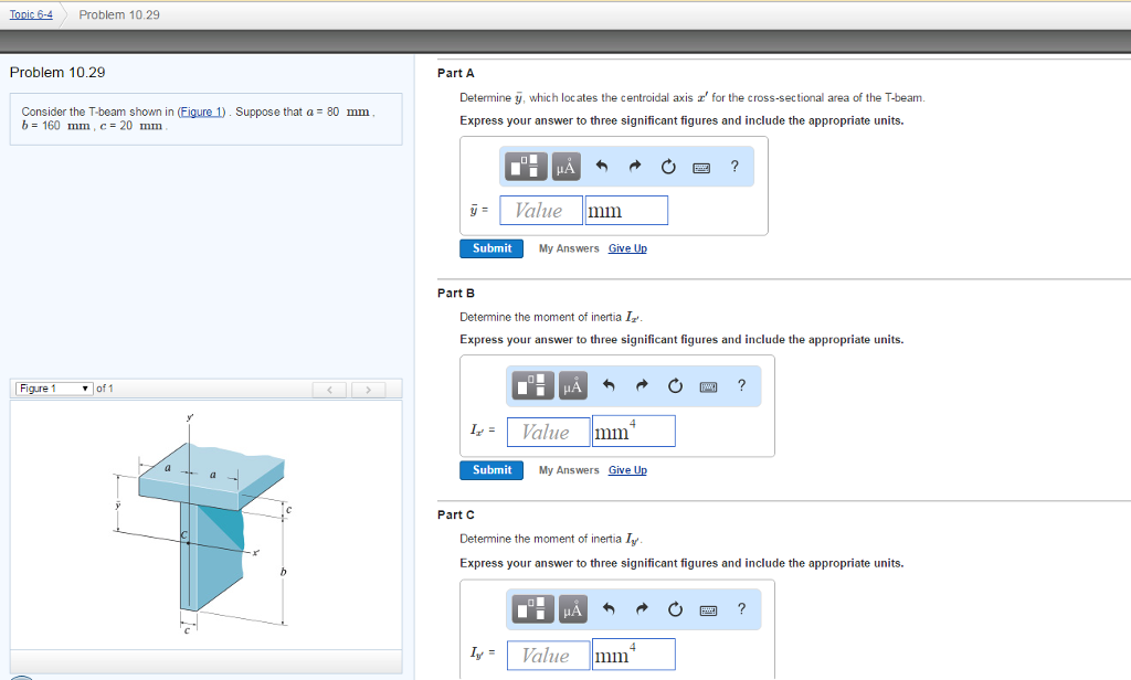 Solved Consider the T-beam shown in (Figure 1). Suppose that | Chegg.com
