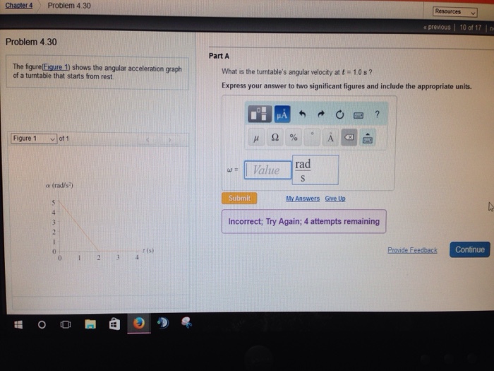 Solved The figure(Figure 1) shows the angular acceleration | Chegg.com
