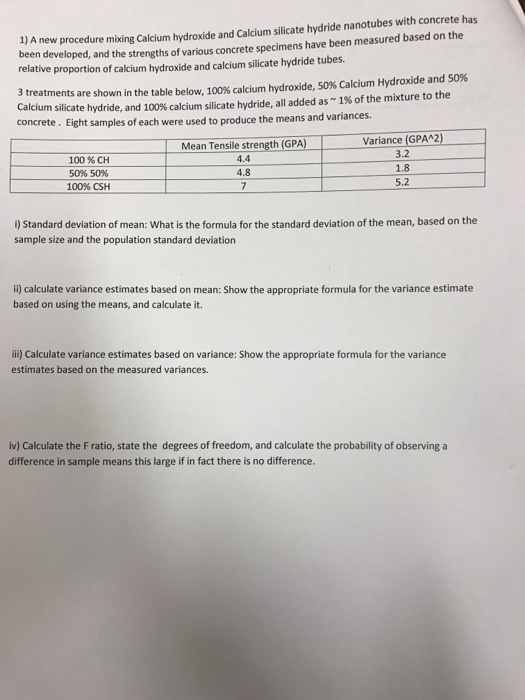 Solved A new procedure mixing Calcium hydroxide and Calcium | Chegg.com
