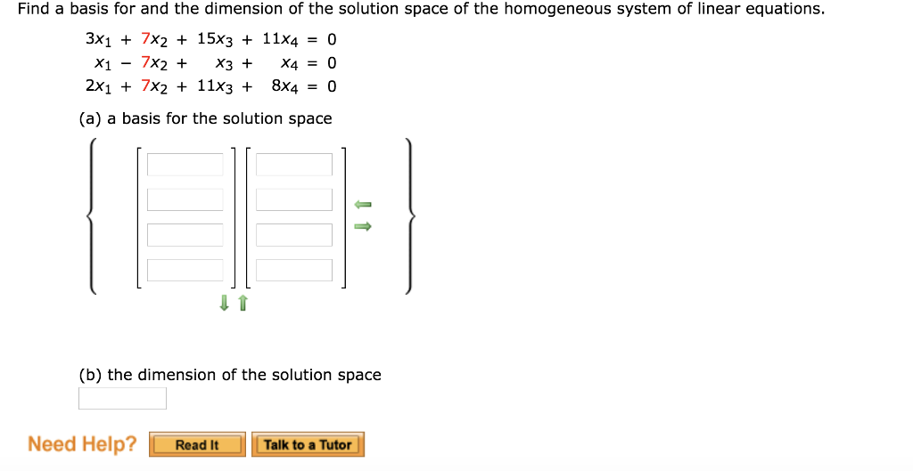 Solved Find a basis for and the dimension of the solution | Chegg.com Solved Find a basis for and the dimension of the solution | Chegg.com