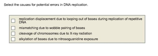 Solved Errors in DNA replication occur naturally & cause | Chegg.com