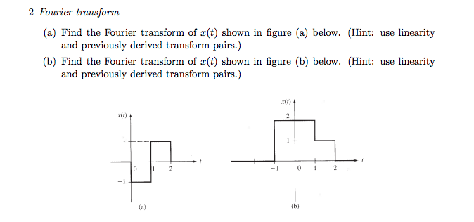 Solved 2 Fourier transform (a) Find the Fourier transform of | Chegg.com